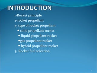 rocket propellent ppt | PPT