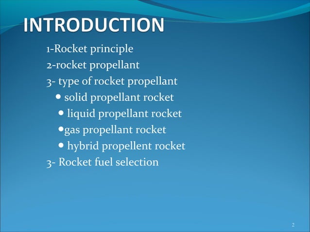 rocket propellent ppt | PPT