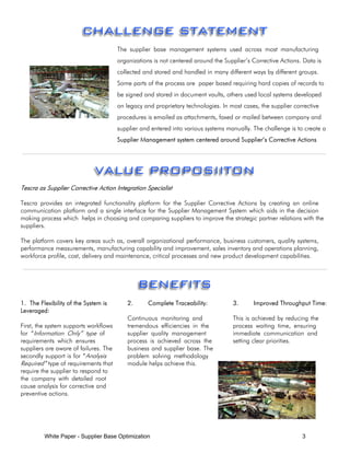 Supplier Base Optimization White Paper | PDF | Manufacturing Industry ...