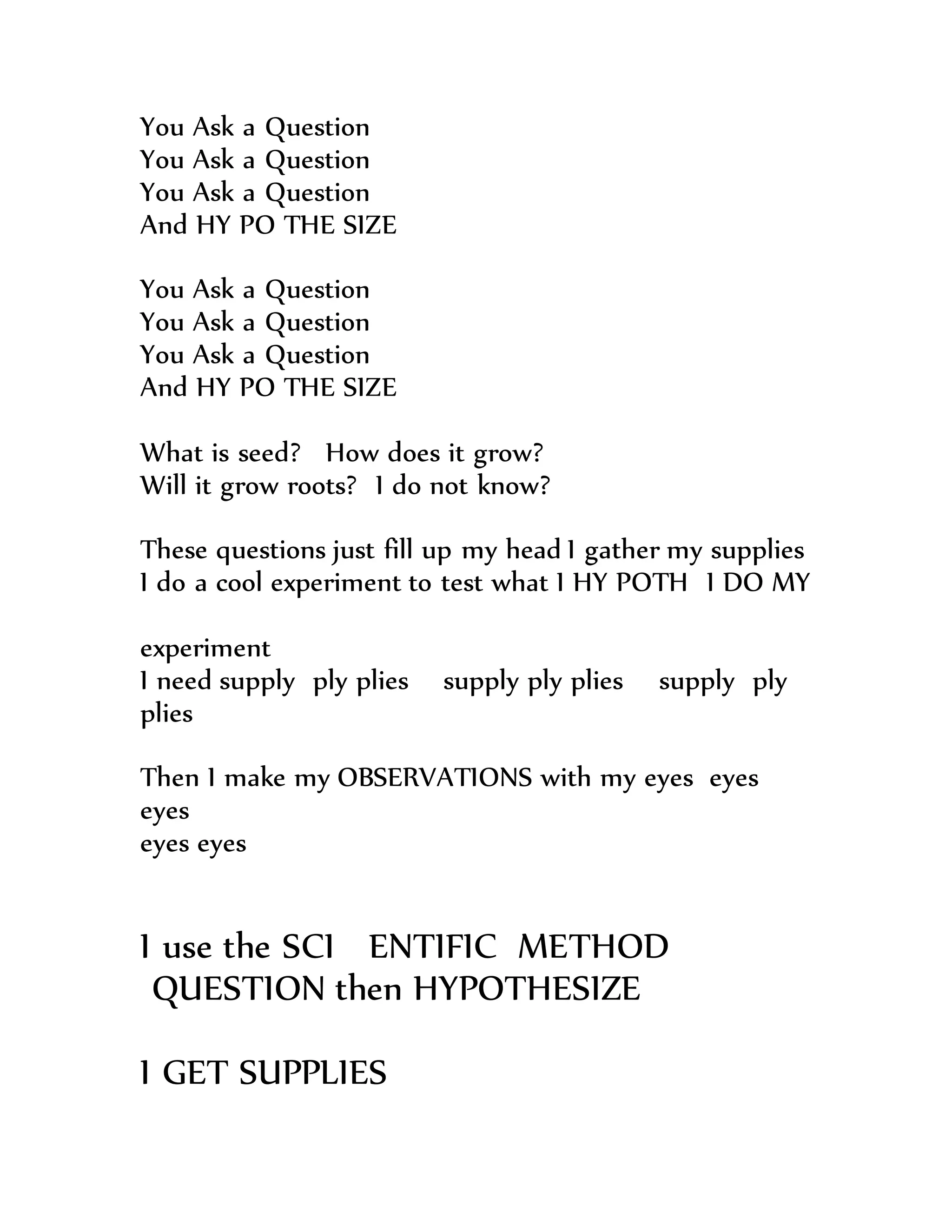 SCIENTIFIC METHOD song | PDF