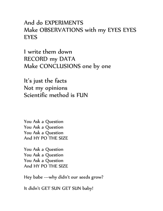 SCIENTIFIC METHOD song | PDF