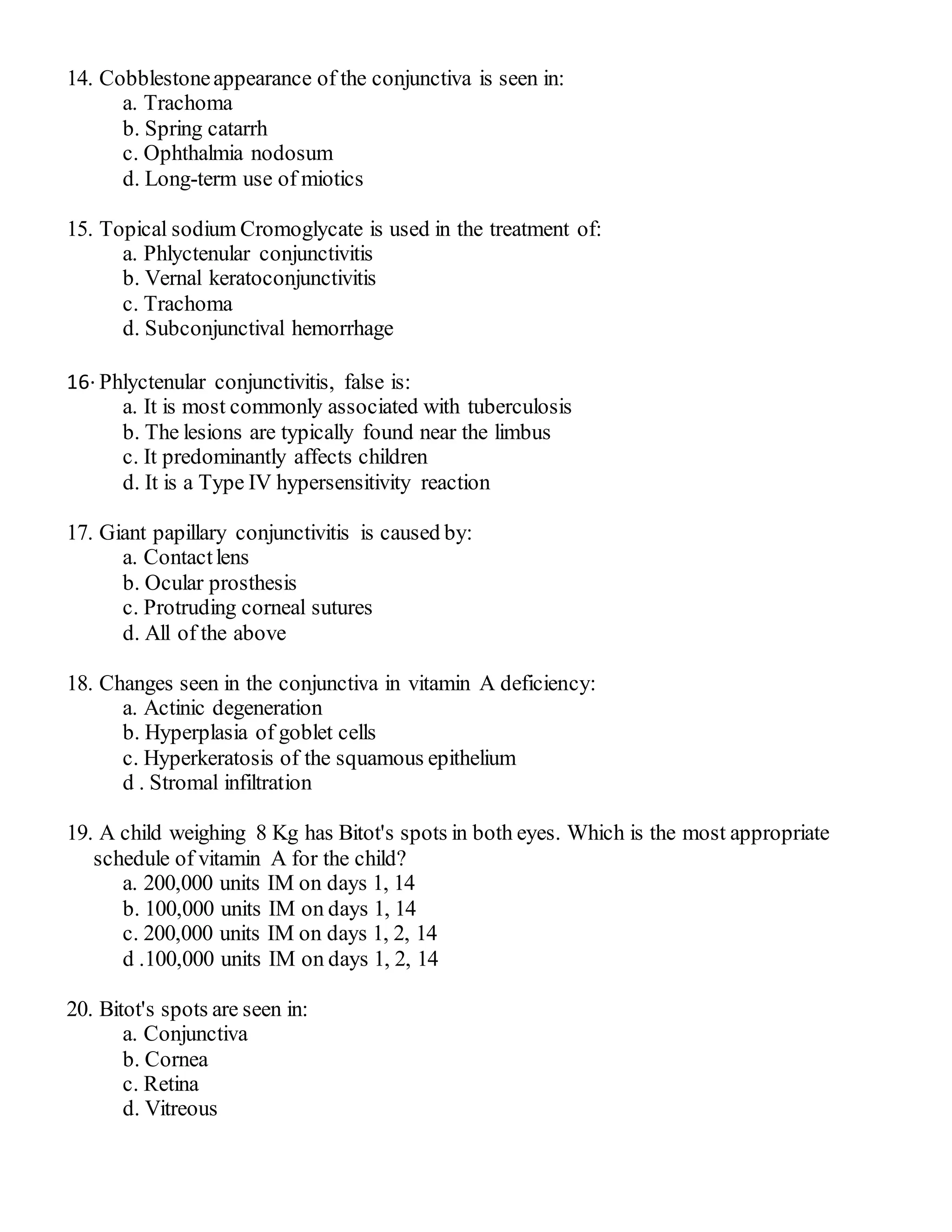 522 mcqs & osce in ophthalmology | DOCX
