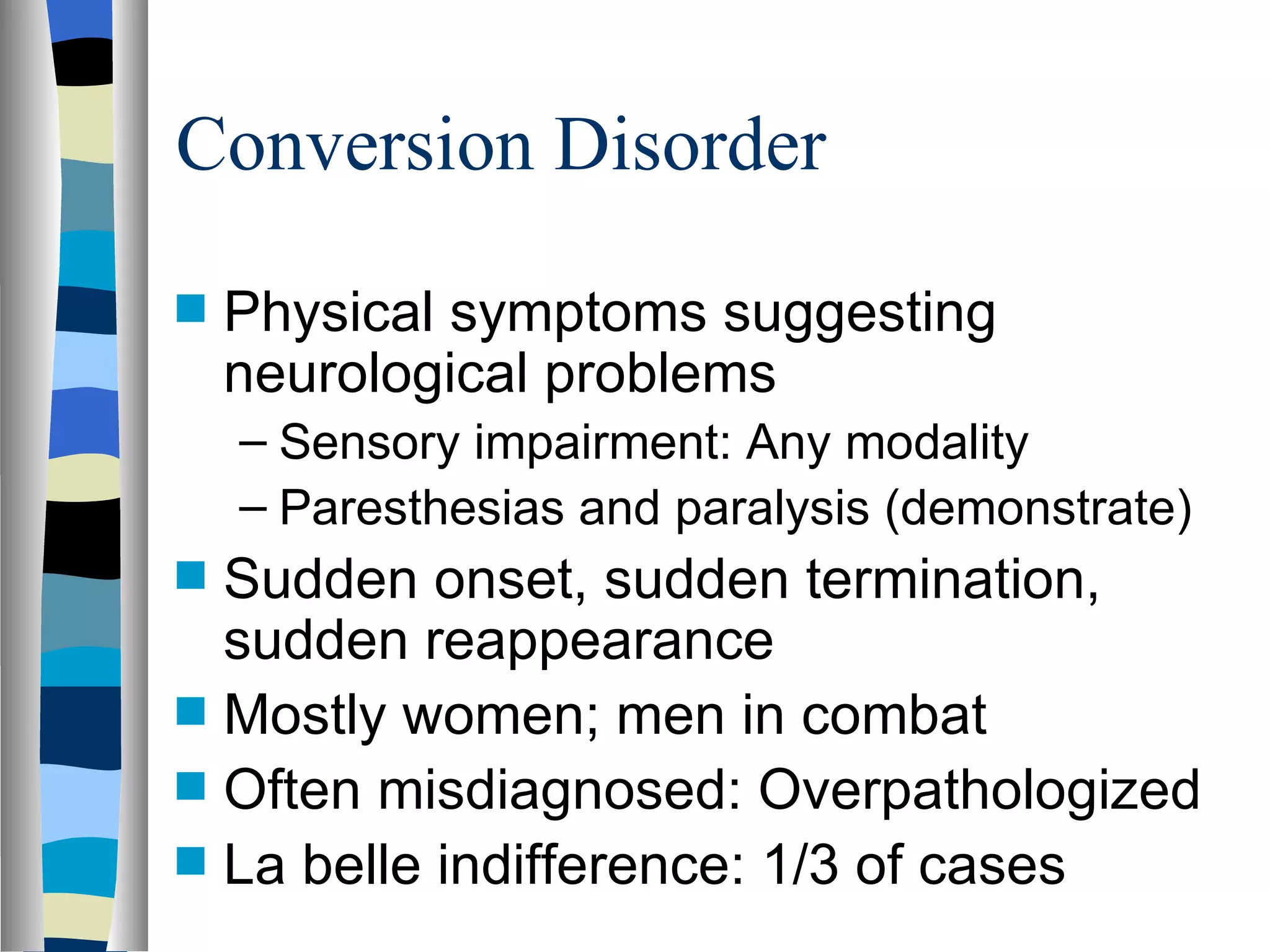 Somatoform And Factitious Disorders | PPT