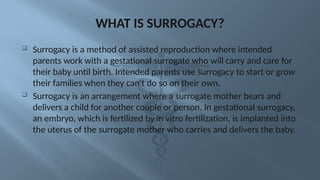 Surrogacy as an Ethical Problem in Medicine | PPTX | Pregnancy | Reproductive Health