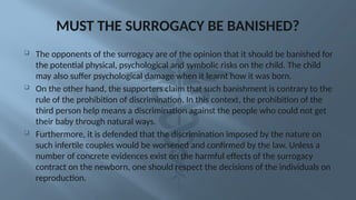 Surrogacy as an Ethical Problem in Medicine | PPTX