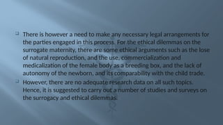 Surrogacy as an Ethical Problem in Medicine | PPTX