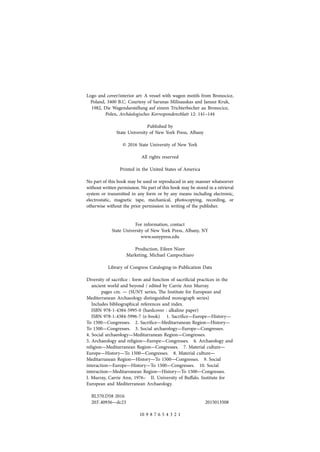 Diversity Of Sacrifice Form And Function Of Sacrificial Practices In ...