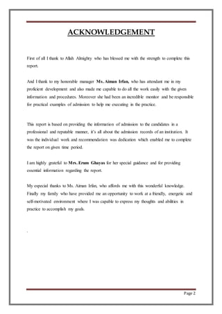 Internship Report | DOCX