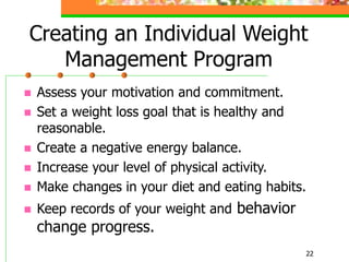weight management project 1235239507.ppt