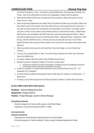 CV_Cheong Ying Haw June2018 | PDF