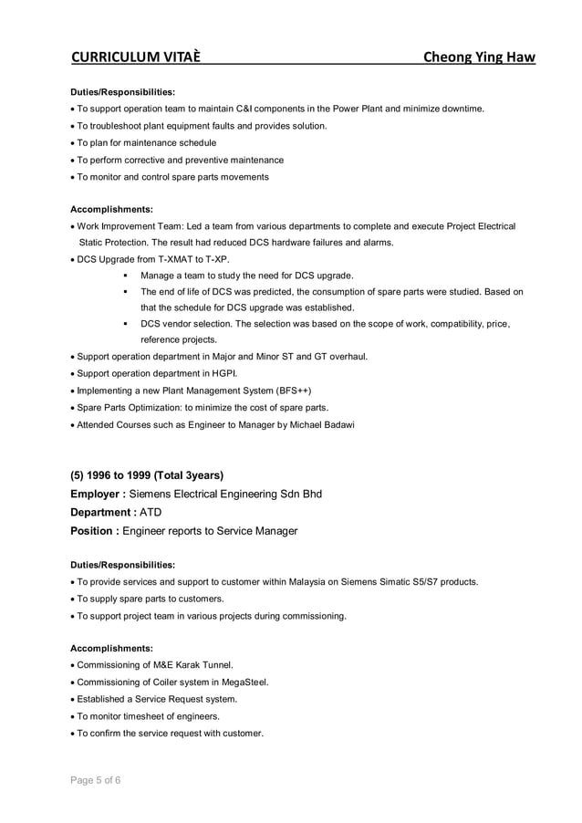 CV_Cheong Ying Haw June2018 | PDF