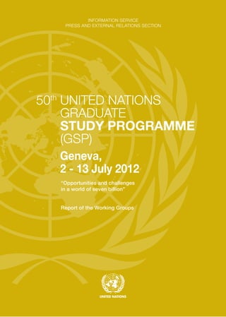 2012 UN Graduate Study Programme | PDF