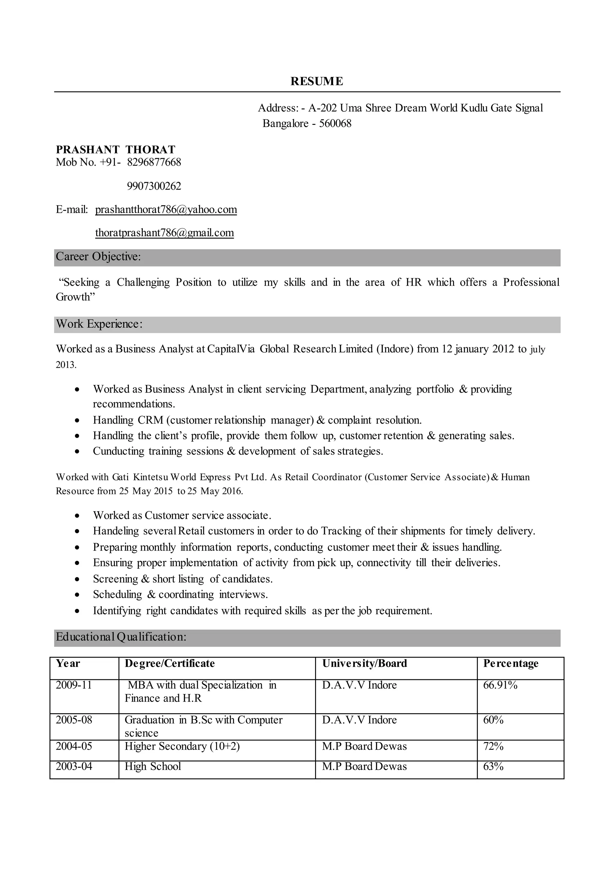 Prashant Resume | DOCX