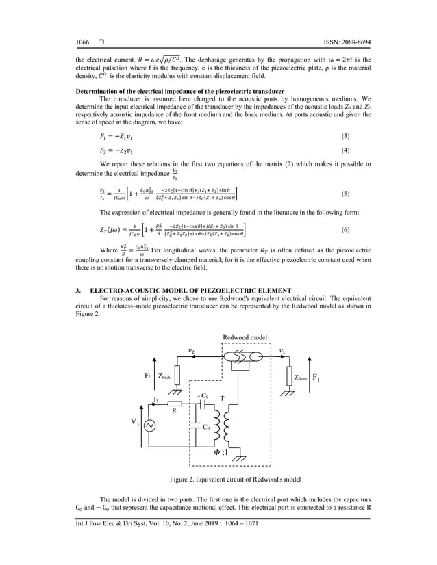 Study and simulation with VHDL-AMS of the electrical impedance of a piezoelectric ultrasonic ...