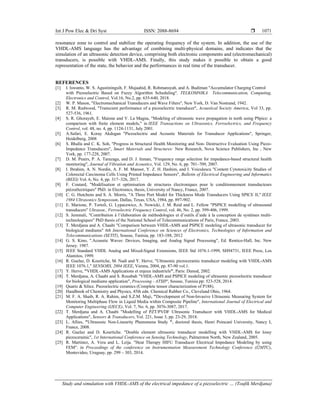 Study and simulation with VHDL-AMS of the electrical impedance of a piezoelectric ultrasonic ...