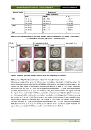 influence of Culture Media on Mycelial Growth and Sporulation of ...