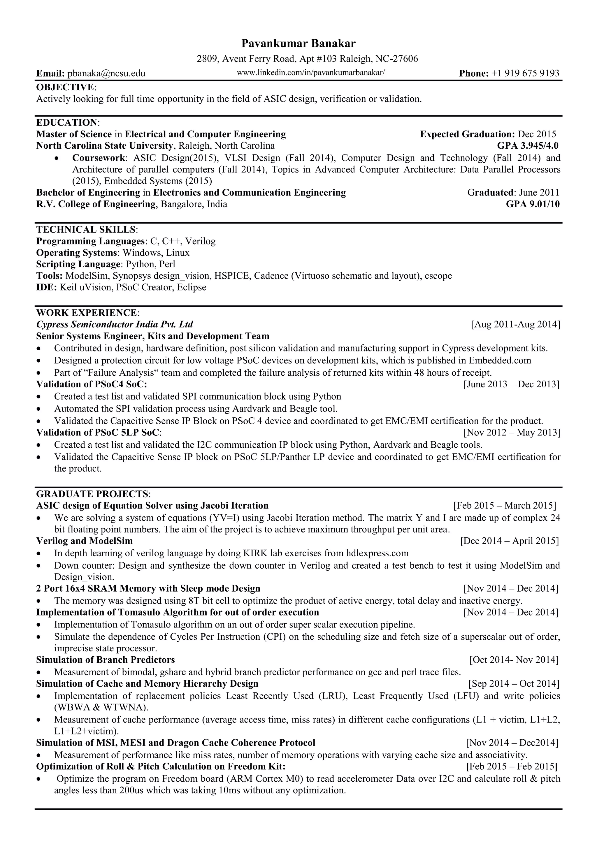 Pavankumar Banakar Resume | PDF