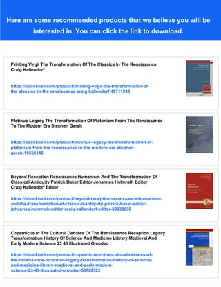 Renaissance The Transformation Of The West Jennifer Mcnabb | PDF