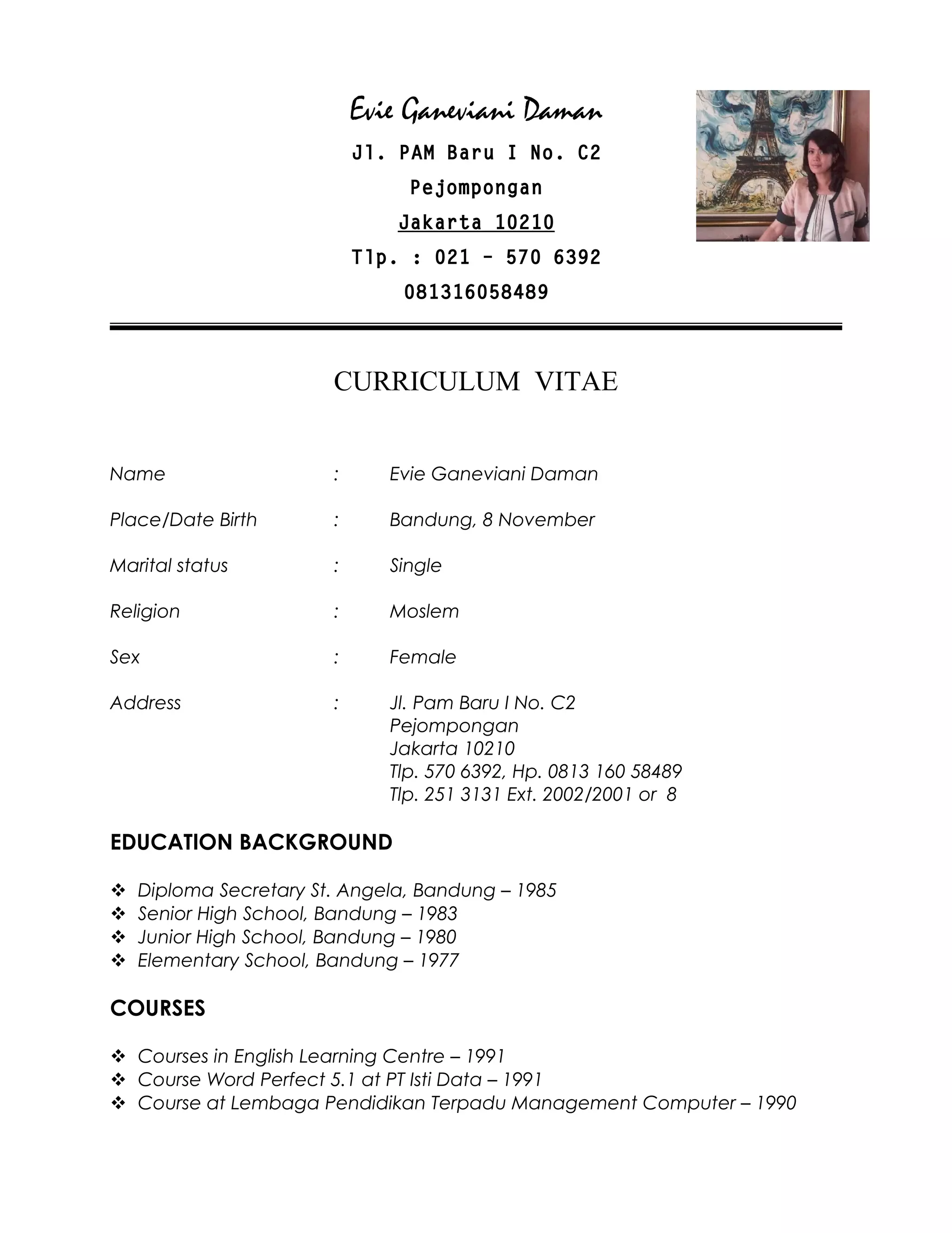 My CV | DOC | Hotels and Motels | Travel Type