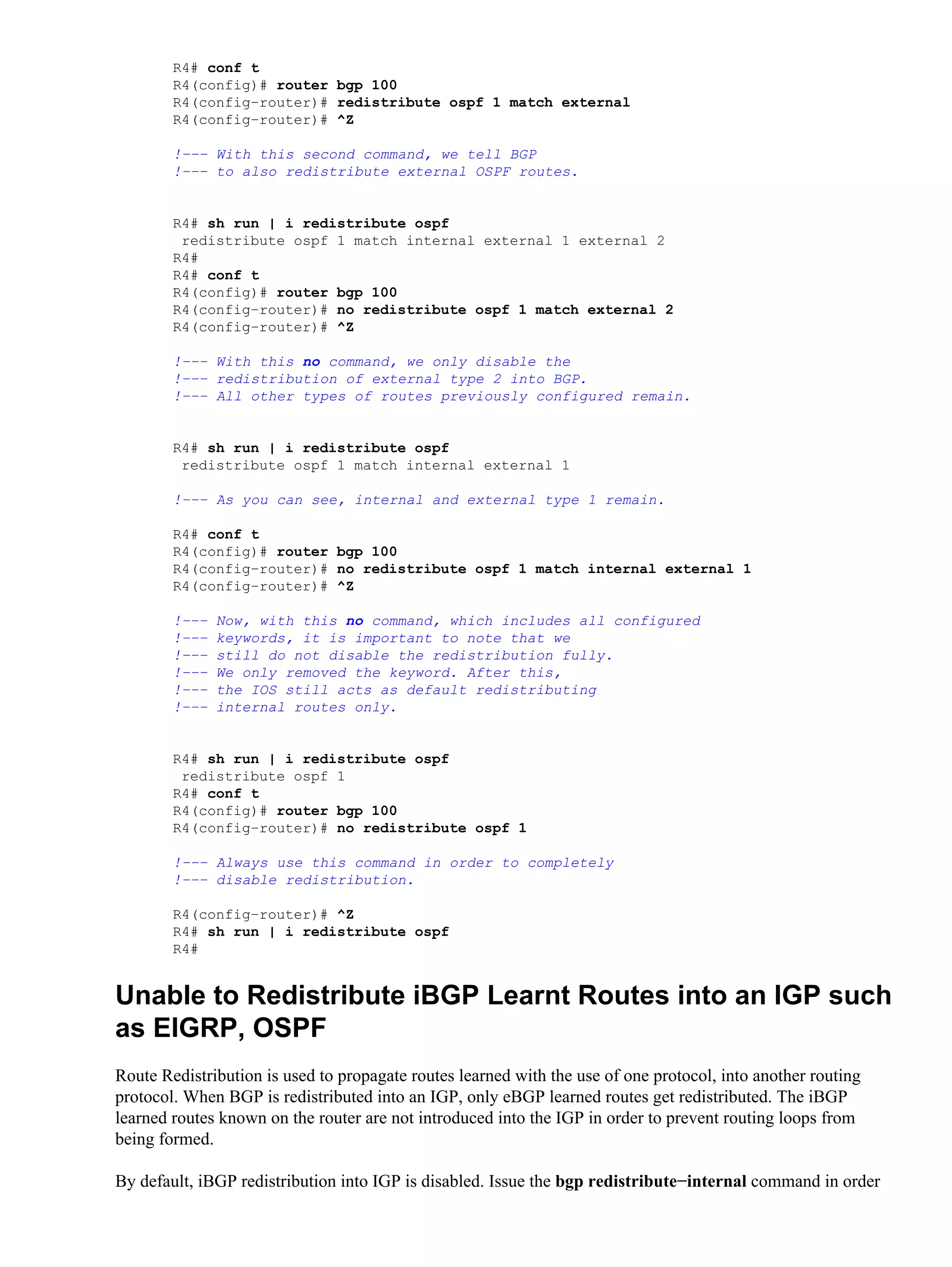 5242 bgp-ospf-redis | PDF | Internet | Computing