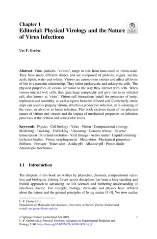 Physical Virology Virus Structure And Mechanics 1st Ed Urs F Greber | PDF