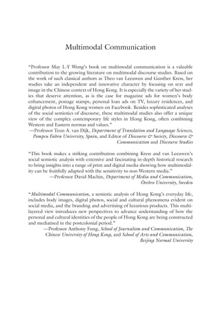 Multimodal Communication A Social Semiotic Approach To Text And Image ...
