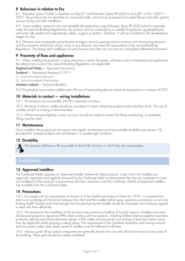 Certificado BBA - Aislamiento Synthesia para cubiertas | PDF