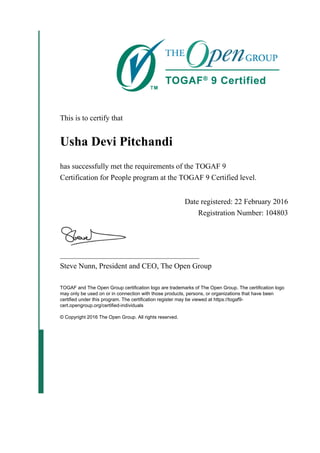 opengroup_certificate_Usha | PDF