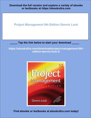 Project Management 9th Edition Dennis Lock | PDF