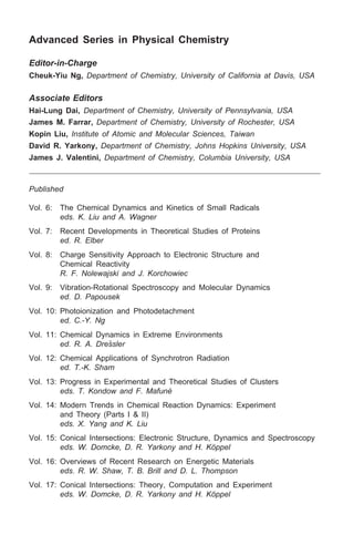 Conical Intersections Theory Computation And Experiment Yarkony | PDF