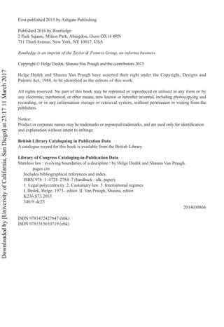 Stateless Law Evolving Boundaries Of A Discipline Helge Dedek | PDF