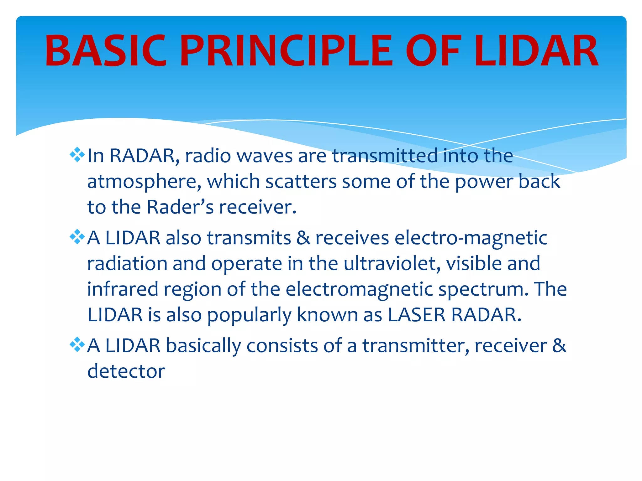 light-detection-and-ranging(lidar) | PPTX