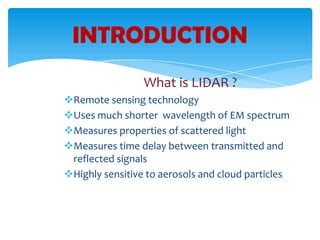 light-detection-and-ranging(lidar) | PPTX