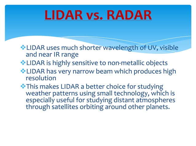 light-detection-and-ranging(lidar) | PPTX