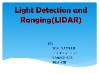 Light-Detection-and-Ranging-LIDAR technology | PPT