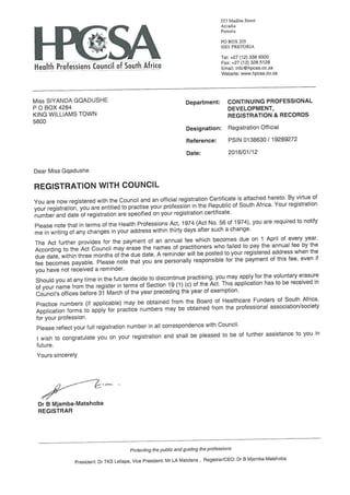 HPCSA | PDF