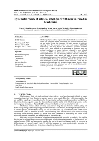 Systematic review of artificial intelligence with near-infrared in ...