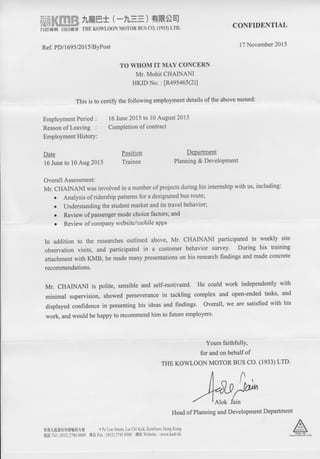 KMB Reference Letter | PDF