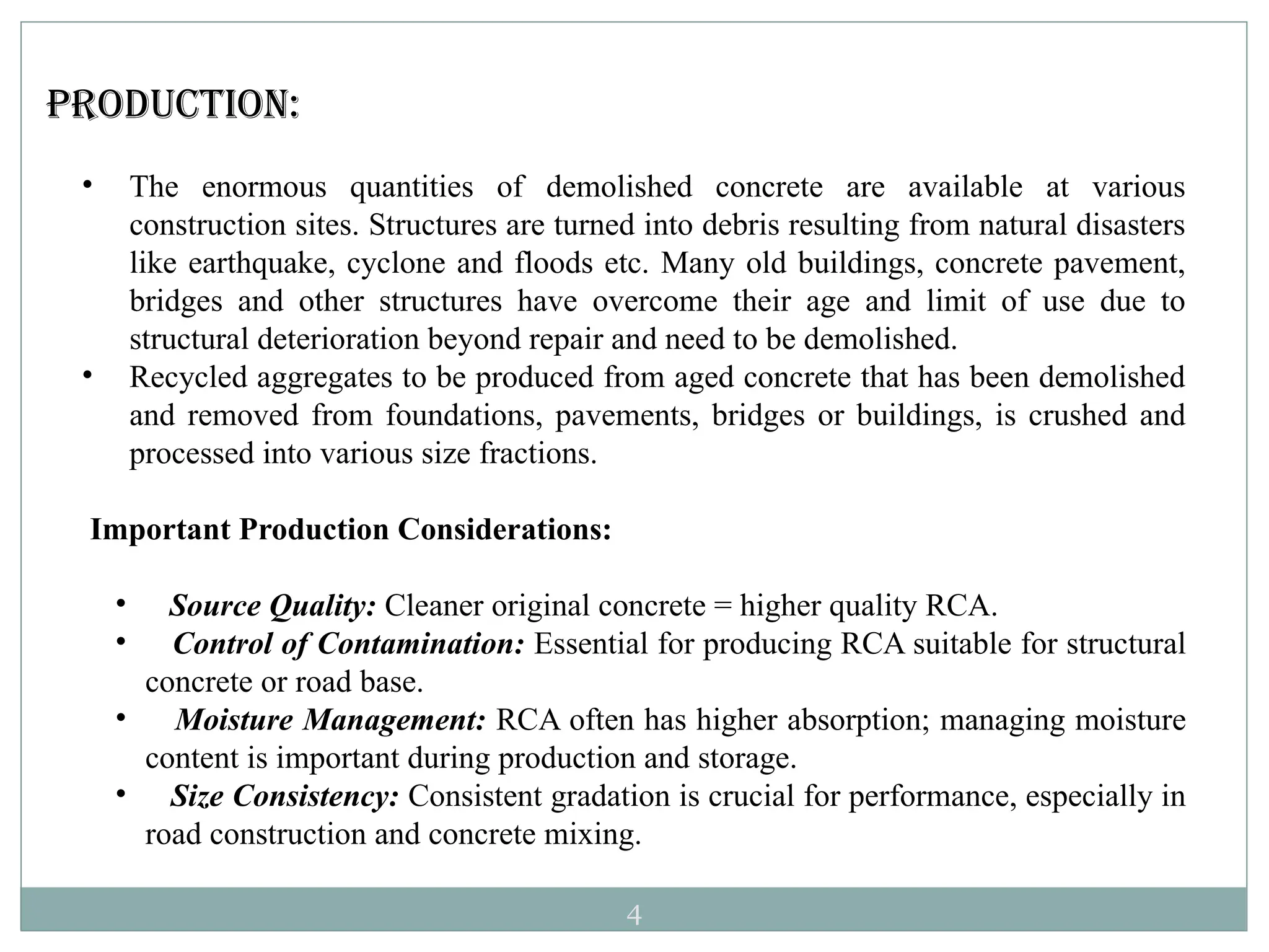 USE OF RECYCLED CONCRETE AGGREGATEs ( RCA) IN PAVEMENT CONSTRUCTION | PPTX