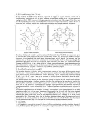 Implementation of BDDs by Various Techniques in Low Power VLSI Design | PDF