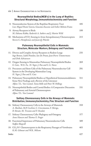 Airway Chemoreceptors In The Vertebrates Structure Evolution And ...