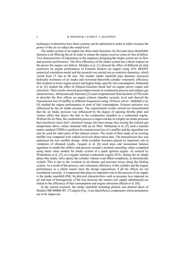 CFD MODELLING OF FORMULA STUDENT CAR INTAKE SYSTEM | PDF