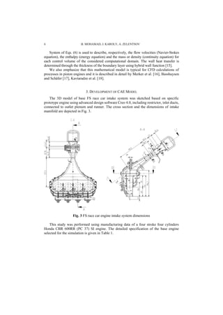 CFD MODELLING OF FORMULA STUDENT CAR INTAKE SYSTEM | PDF