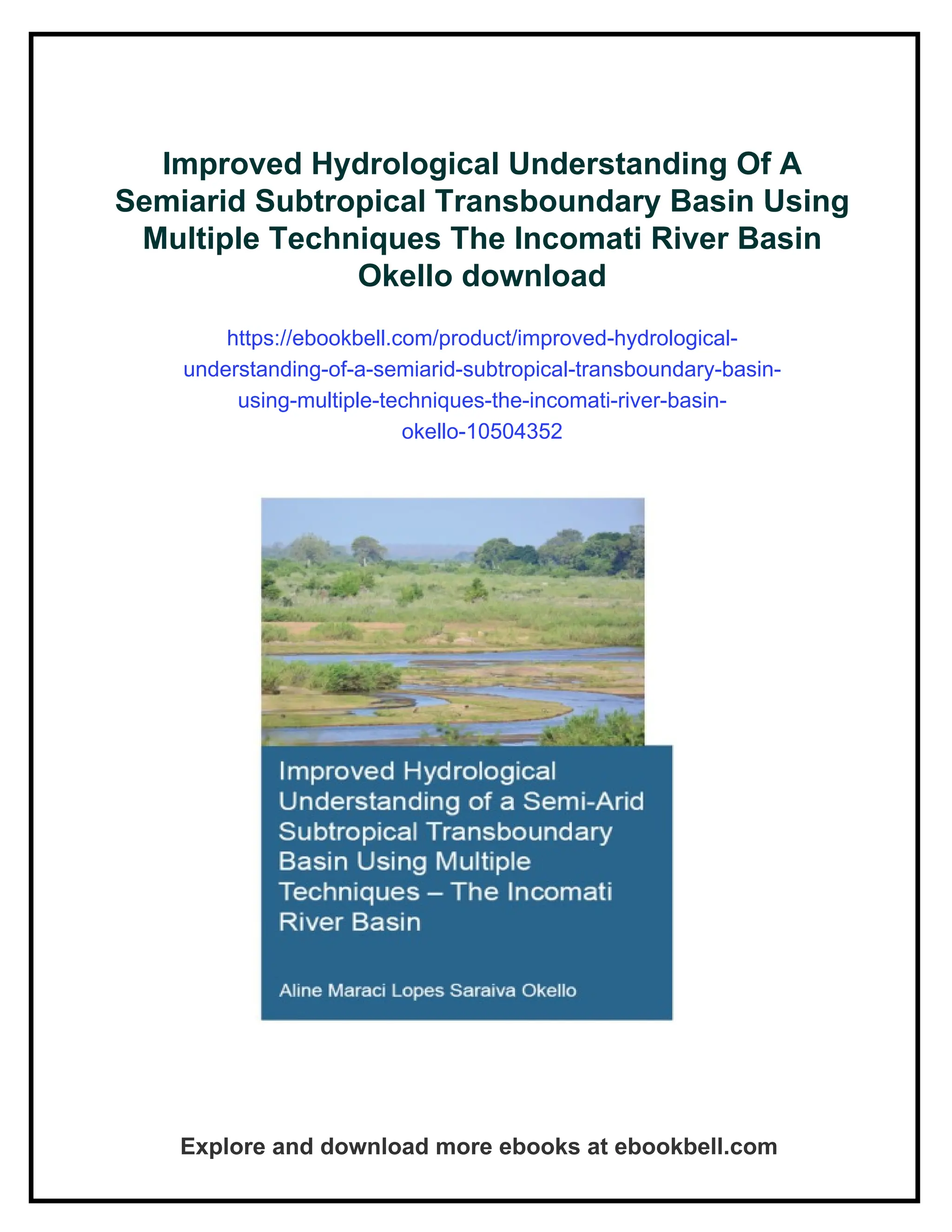 Improved Hydrological Understanding Of A Semiarid Subtropical ...