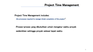 PMBOK Project Time Management Manajemen Proyek | PPTX
