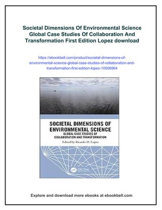 Societal Dimensions Of Environmental Science Global Case Studies Of ...