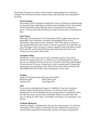 Fontaine_Frank_Syllabus_JazzMethods | PDF