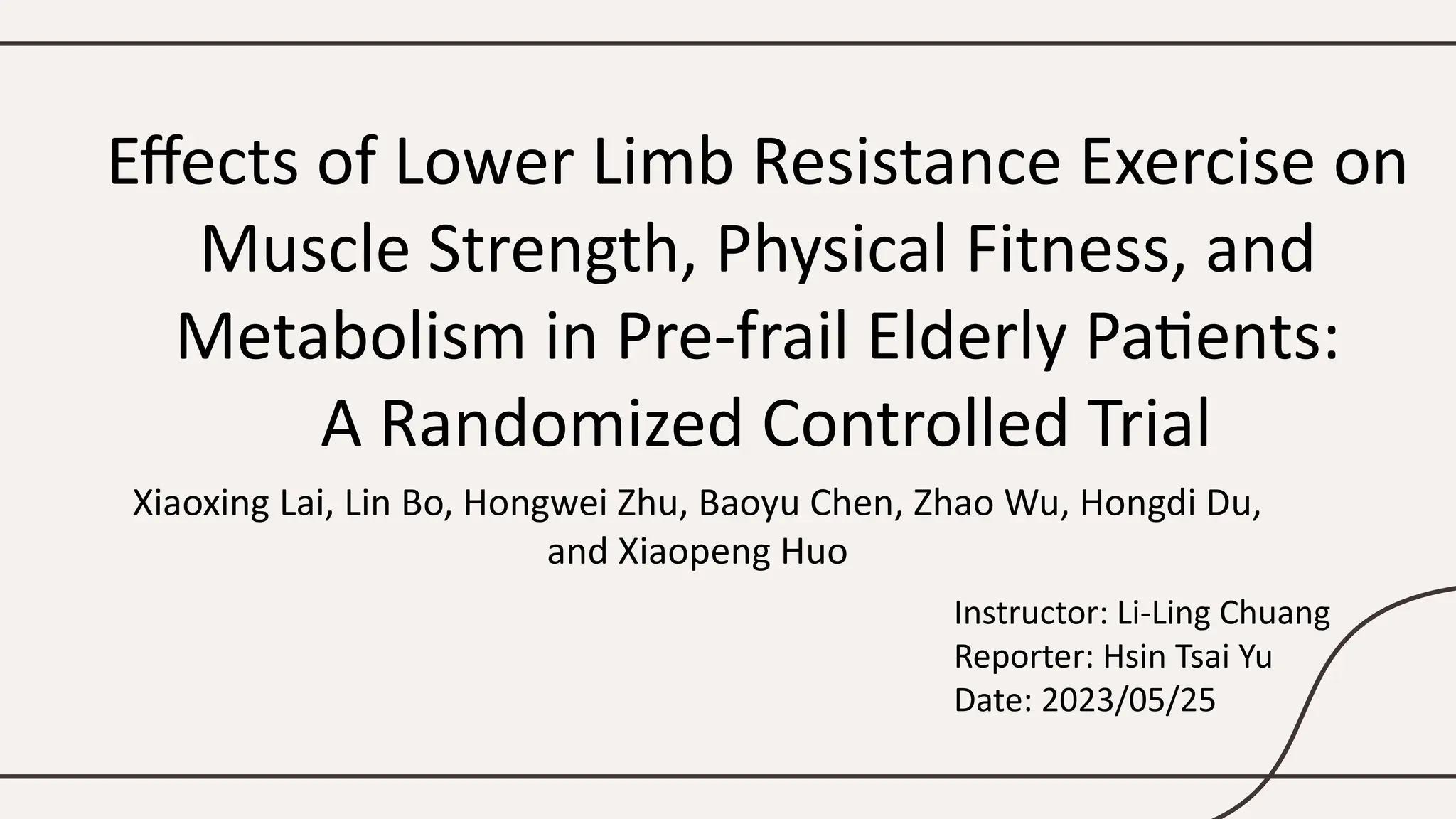 Effects of lower limb resistance exercise on muscle strength, physical ...