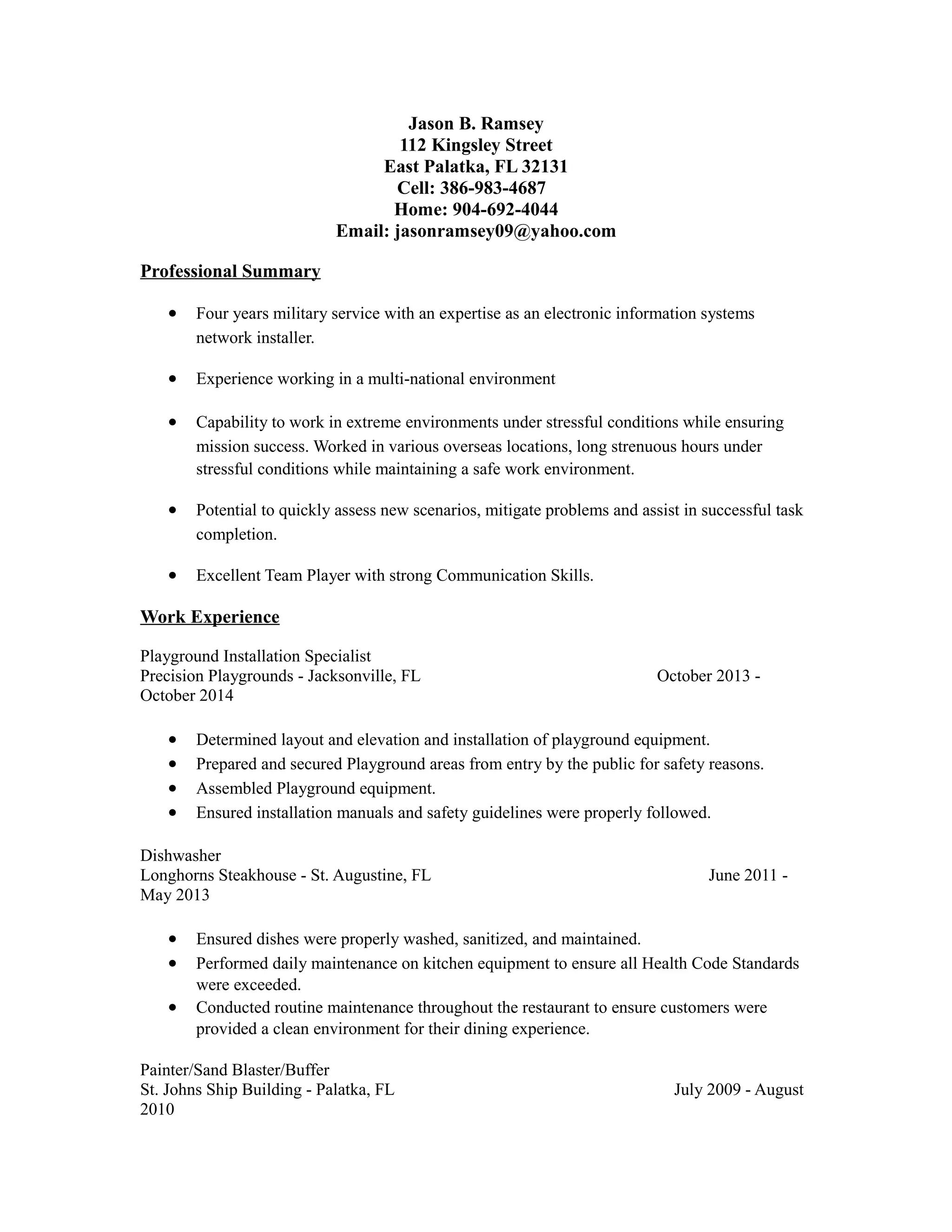 Jason Secondary Resume -2 | PDF