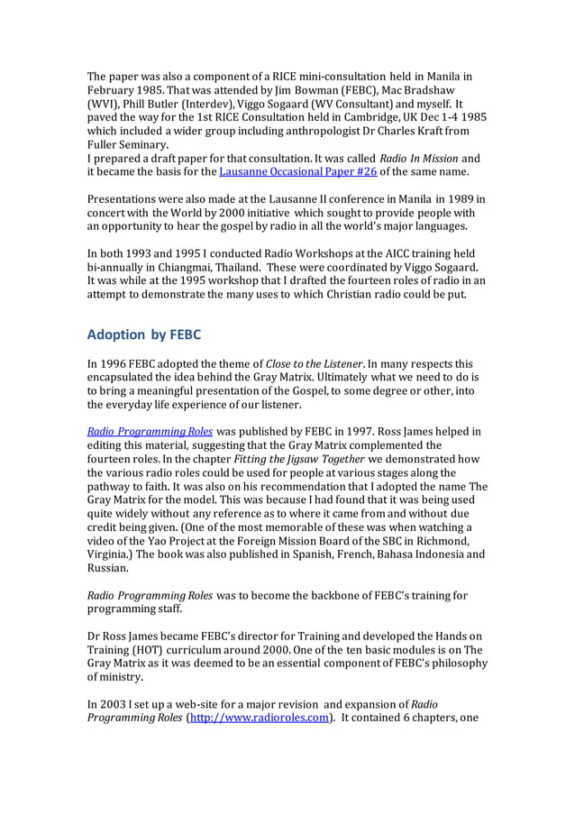 The Gray Matrix – Tracking its History ver1.0 | PDF